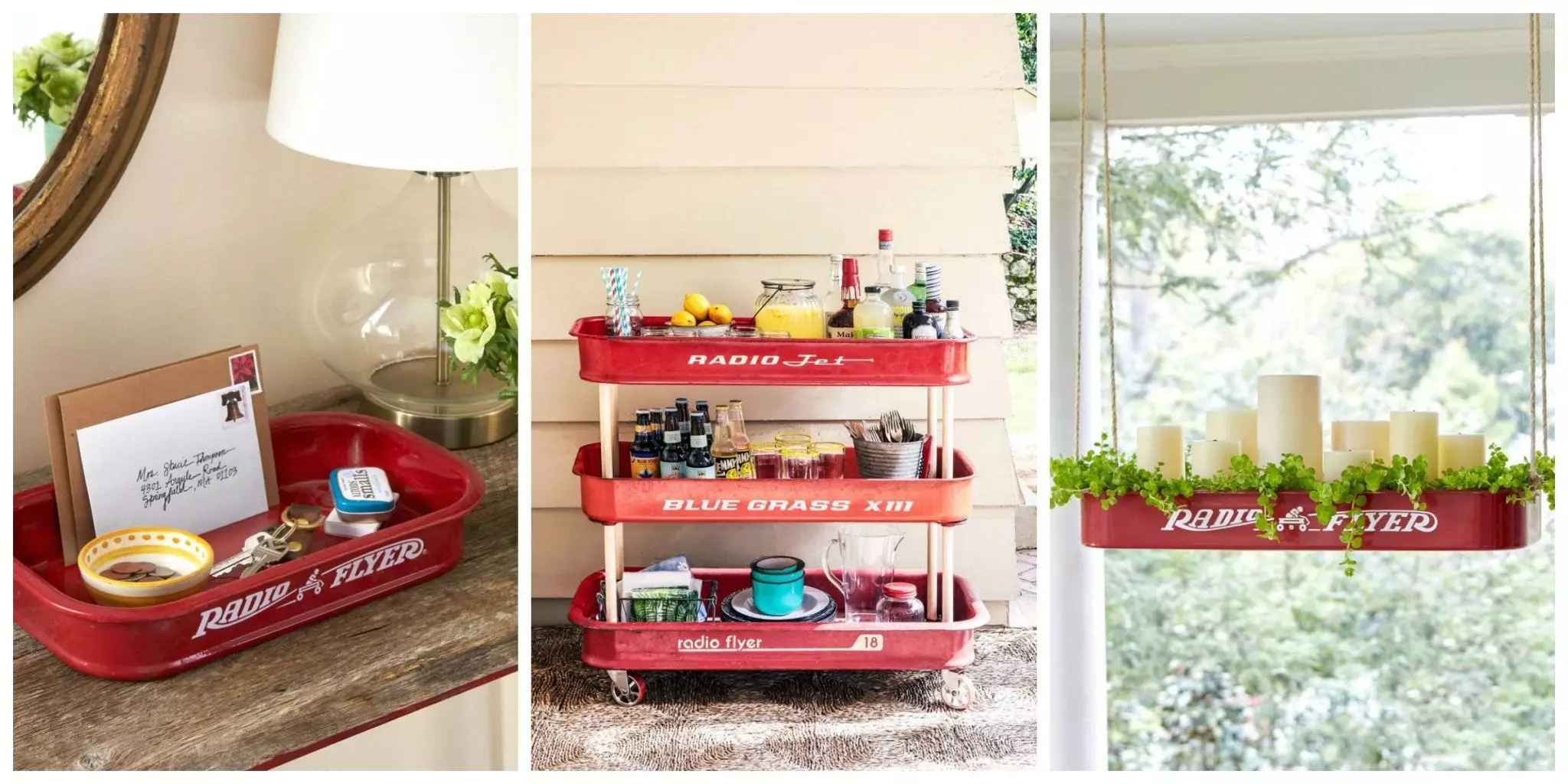 5 Handwierklech a Kreativ Weeër fir e klenge roude Wagon ze repurpose - DIY Craft Projects for the Home