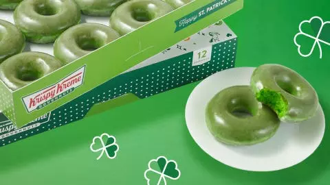 Krispy Kreme ir atklājis savus Sv. Patrika dienas virtuļus, lai nestu mums visu veiksmi